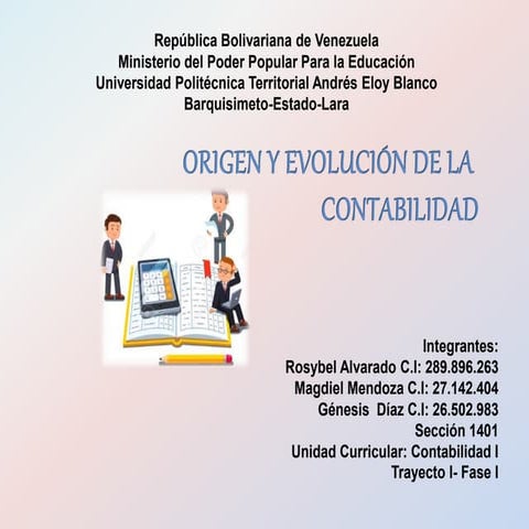 Mapa conceptual origen y evolucion de la contabilidad | PPTX