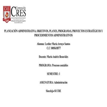 Mapa conceptual planeación administrativa | PDF