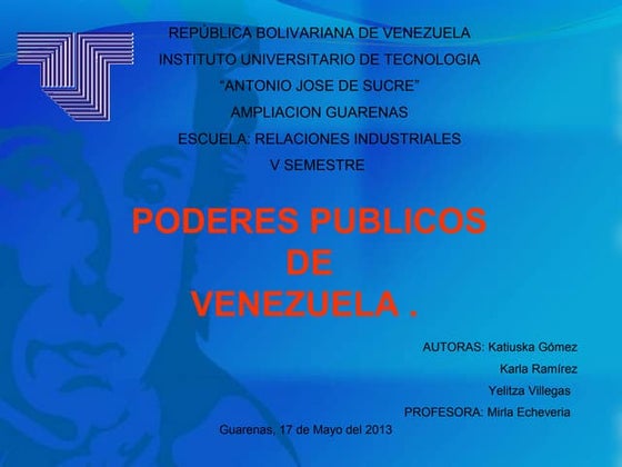 Infografias poderes publicos en Venezuela | PPT