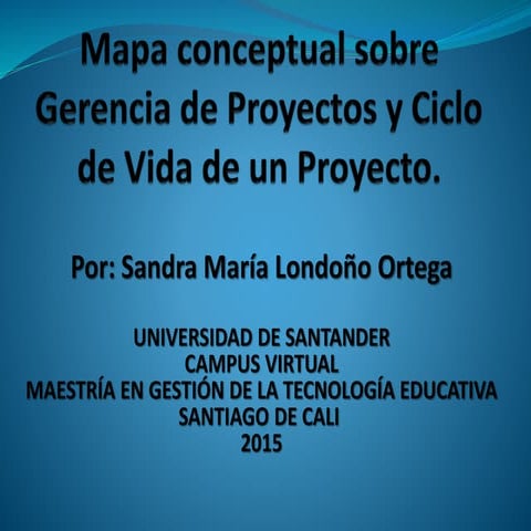 Mapa conceptual sobre gerencia de proyectos y ciclo de vida de un proyecto | PPTX | Business ...