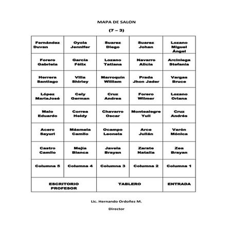 Mapa de salon | DOCX