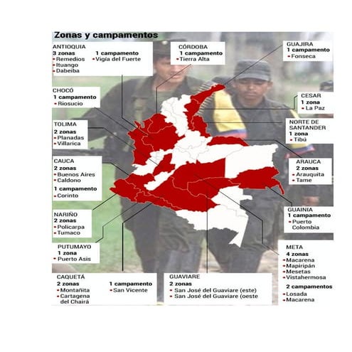 Mapa zona de concentración FARC | RTF