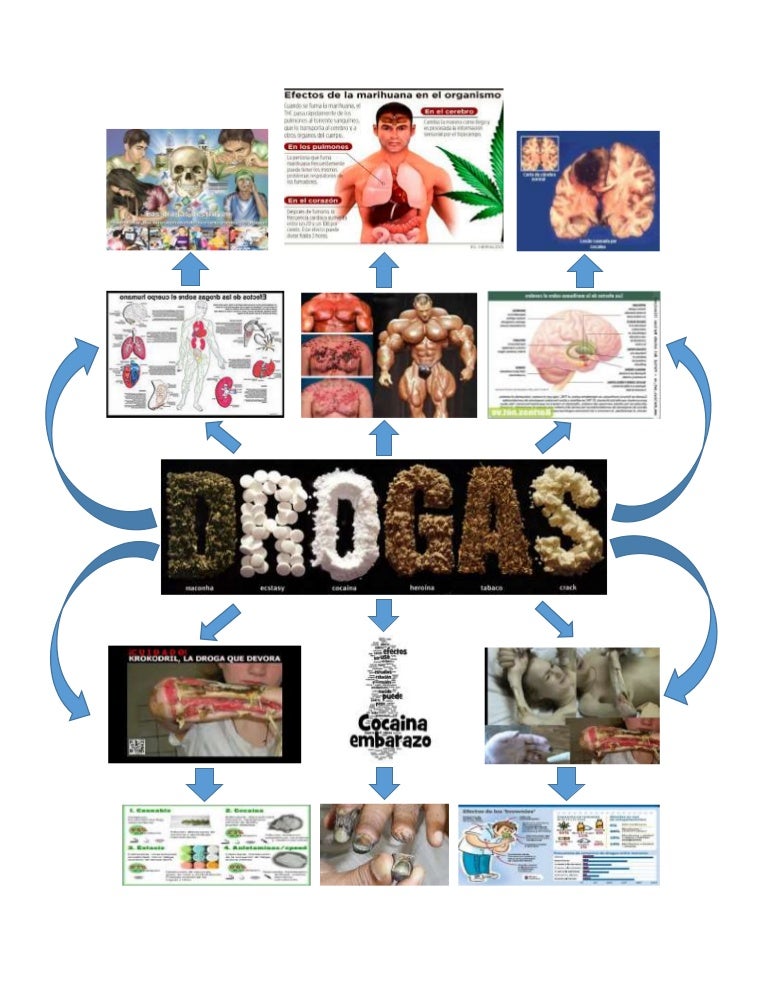 Mapa mental efecto de las drogas