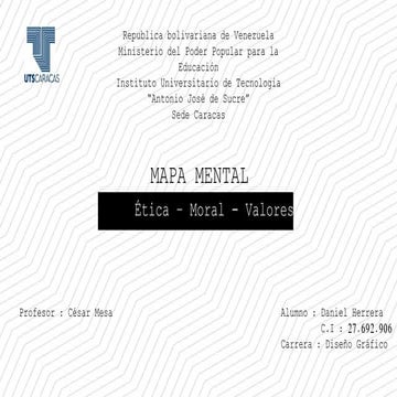 Mapa mental etica moral - valores | PPTX