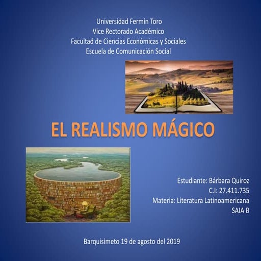 Mapa mental realismo magico | PPTX