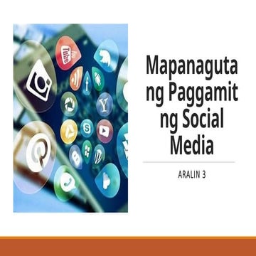 Mapanagutang Paggamit ng Social Media: Responsibilidad at Cybercrime ...
