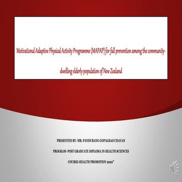 fall prevention (Motivational physical activity program (MPAP) for fall ...