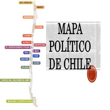 Mapa Político De Chile Y Sus Regiones Con Capitales Pptx