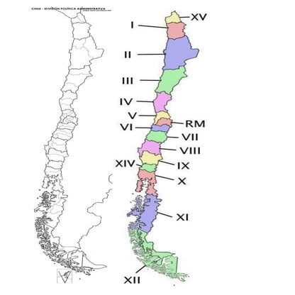 Mapa De Chile Con Nombres Regiones Y Capitales Para Descargar E Imprimir