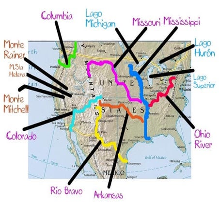 El Mapa De Los Ríos Más Importantes De Estados Unidos Mapa De