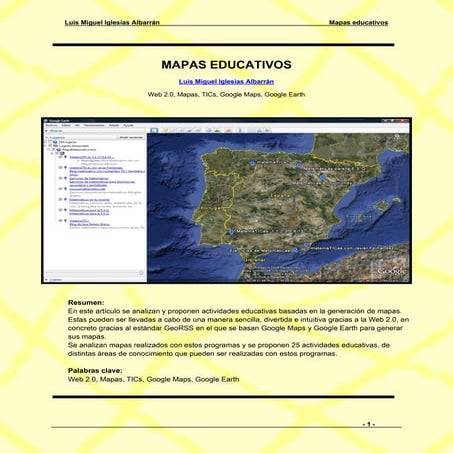 Mapas Educativos (Con Google Earth y Maps) | PDF