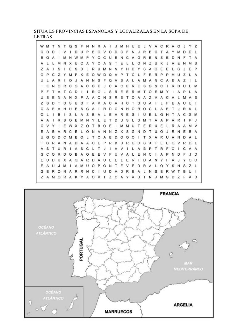 Mapa sopa de letras