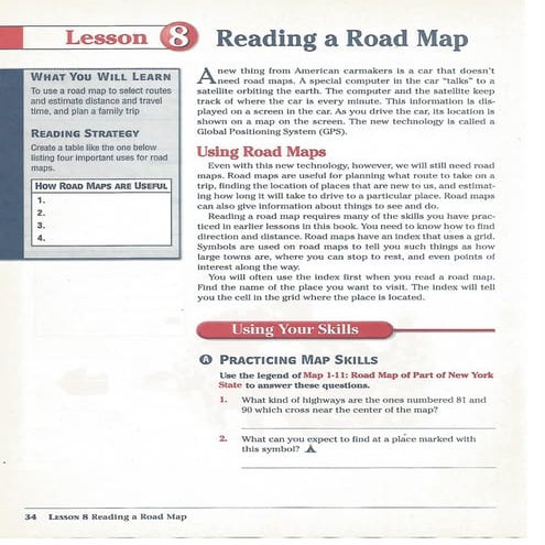 Map center lesson road maps | PDF