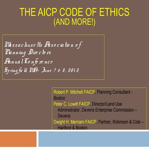 Mapd ethics session 6.2012