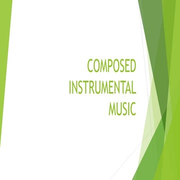 Composed Instrumental Music (Grade 7 Music 3rd Quarter) | PPTX