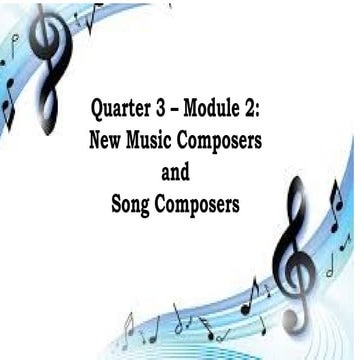 Q3: New Music Composers and Song Composers | PPTX