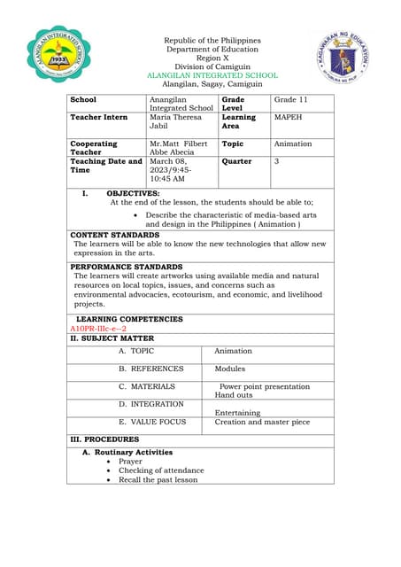 daily log lesson plan and detailed lesson plan | PPTX | Special ...