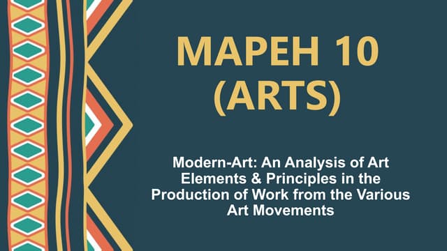 Grade 10 Mapeh Art Quarter 2 Power Point Presentation | PPTX