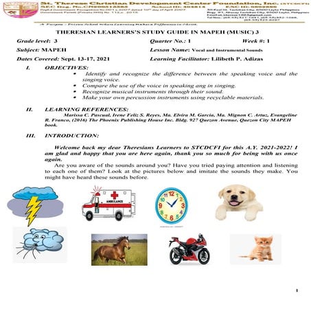 MAPEH 3 Music Learner's Manual 3rd quarter | PDF