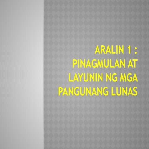 MAPEH 5 - HEALTH PPT Q3 - Aralin 1 - Pinagmulan at Layunin ng mga ...