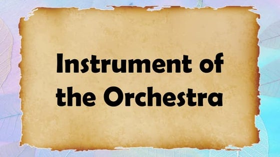 MUSICAL INSTRUMENTS | PPTX