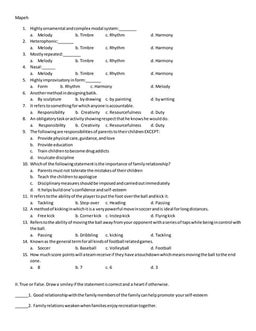 Summative test mapeh | PDF