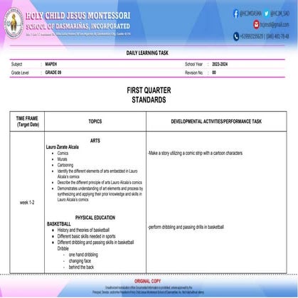 MAPEH 9 LEARNING GUIDE.docxxxxxxxxxxxxxx | DOCX