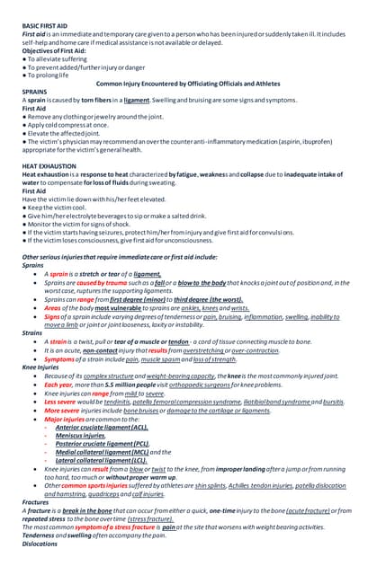 Basic First Aid for Injuries and emergency | PPTX | First Aid | Injuries