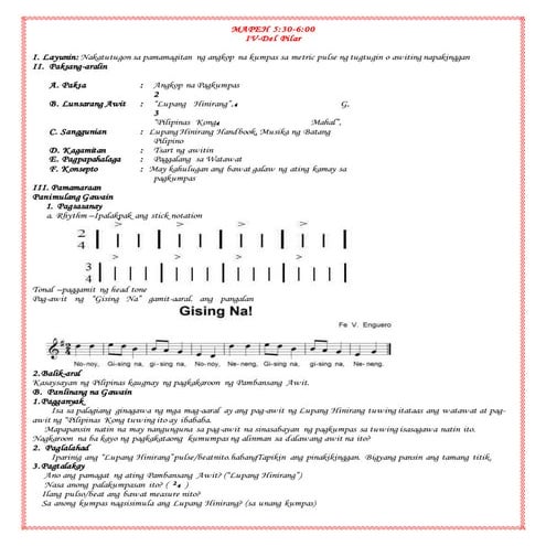 Mapeh music monday | PDF