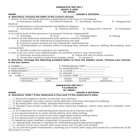 Q1_W1_SUMMATIVE TEST in MAPEH FOUR 4.pptx
