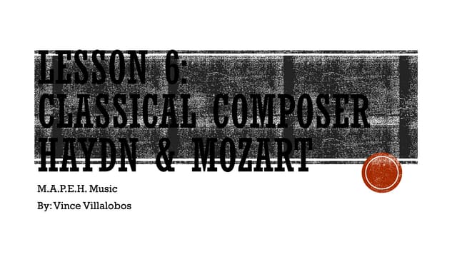 Wolfgang Amadeus Mozart - Classical Music Composer | PPTX