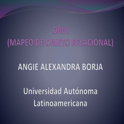 MAPEO OBJETO RELACIONAL | PDF