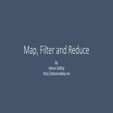 Map Filter Reduce In Python Ppt