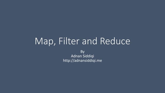 Map Filter Reduce In Python Ppt 3031