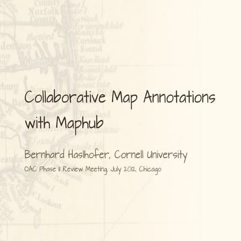 Collaborative Map Annotations with Maphub | PDF
