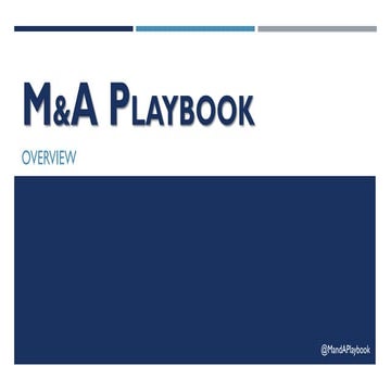 Merger and Acquisition Playbook | PDF