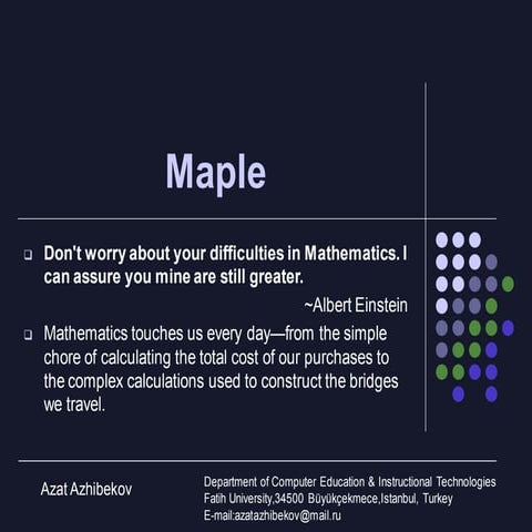 Maple | PDF