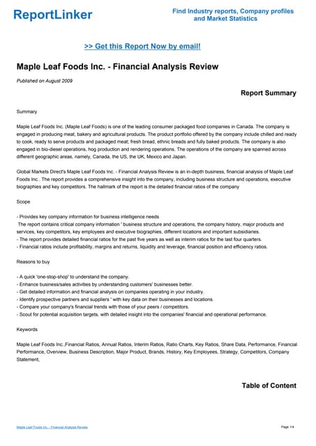 Ace Maple Leaf Foods Financial Statements What Are Accrued Liabilities ...