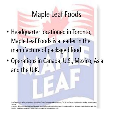 Maple leaf foods | PPTX