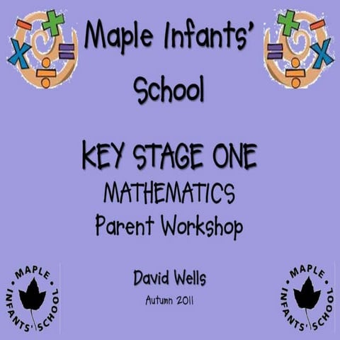 Maple Infants' Maths Parent Workshop | PPTX