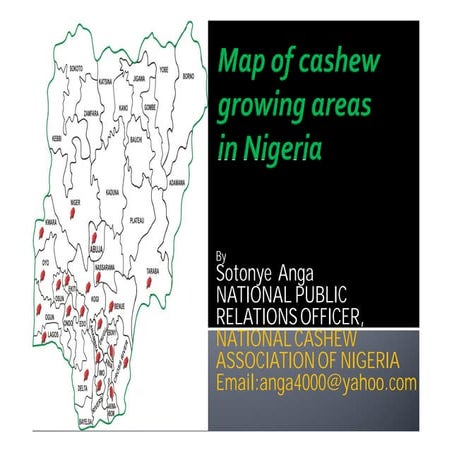 Map of cashew growing areas in nigeria by sotonye anga | PDF
