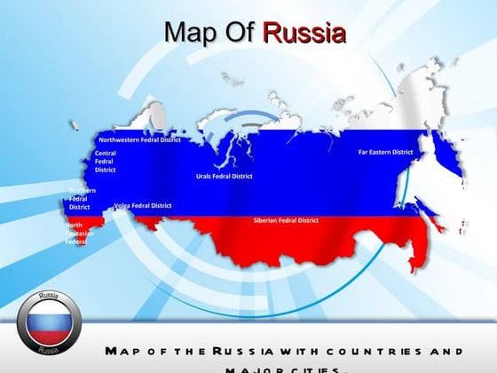 Download Editable Map of the Russia | PPT