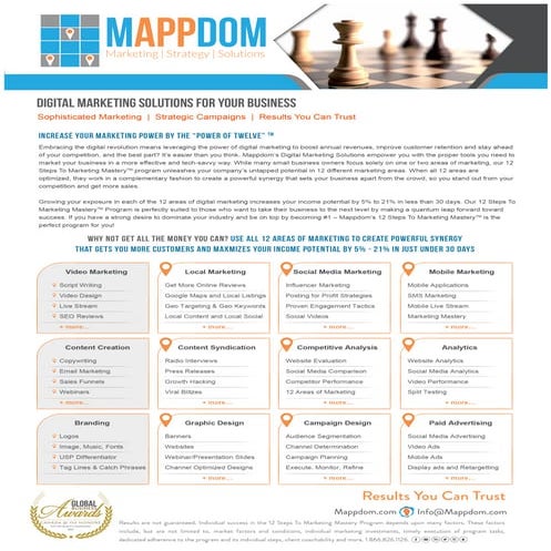 Mappdom marketing agency Toronto services one pager final 1.25.19