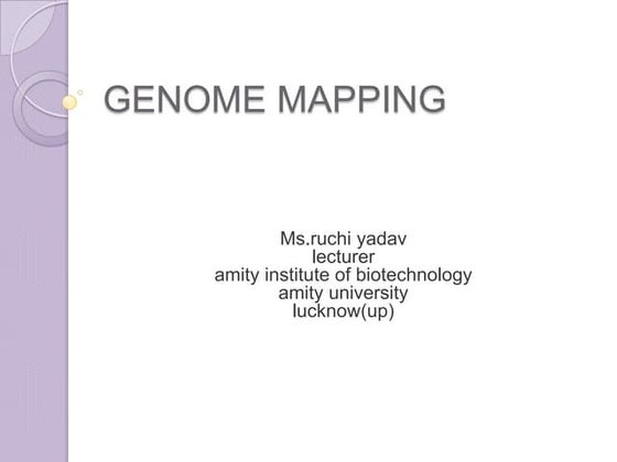 Gene mapping ppt | PPTX | Genealogy and Ancestry | Hobbies & Interests