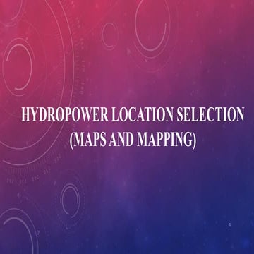 Mapping.pptx slides for micro mini hydel energy system | PPT