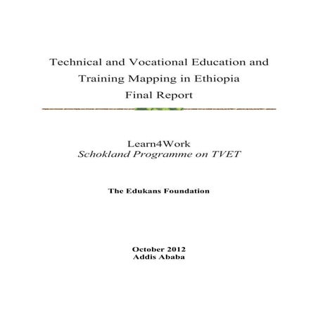 Mapping Report Ethiopia 2012 Edukans Foundation Pdf