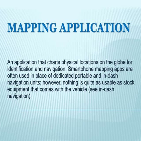 Mapping application | PPTX
