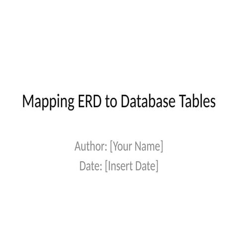 Mapping_ERD_to_Database_Tables. er model | PPT