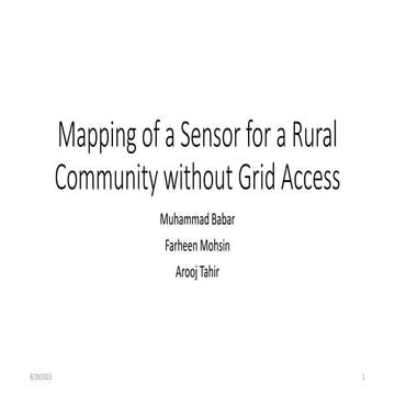 Mapping of a Sensor for a Rural Community.pptx