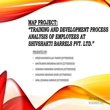 MAP PPT summer internship projext that done by my five member | PPT